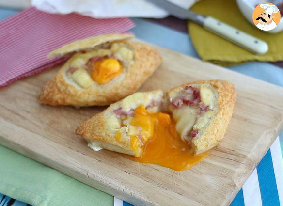 Egg boats with munster cheese
