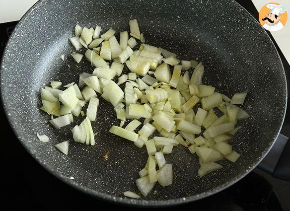 Risotto aux coquillettes, petits pois, courgettes, fromage ail et fines ...