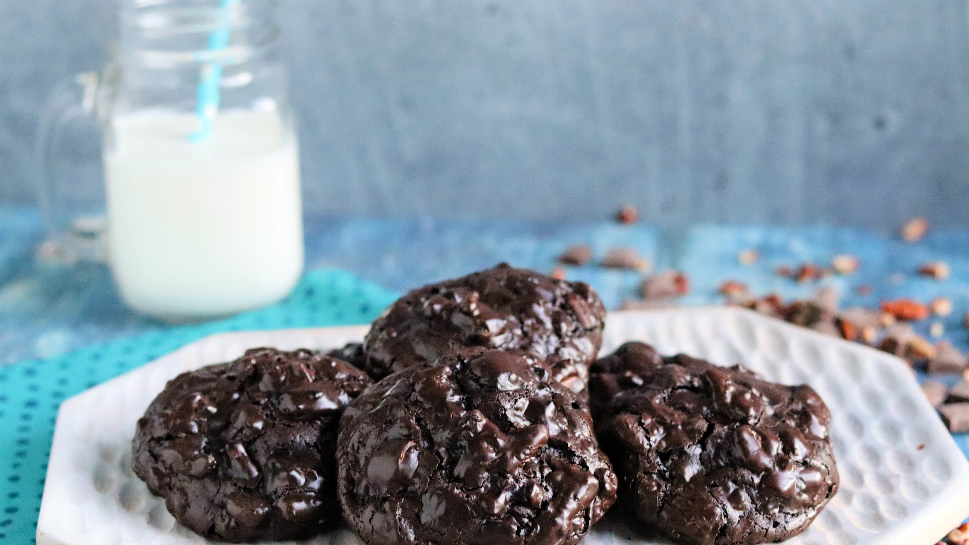A Picture Of These Chocolate Brownie Cookies Appears Next To The ...
