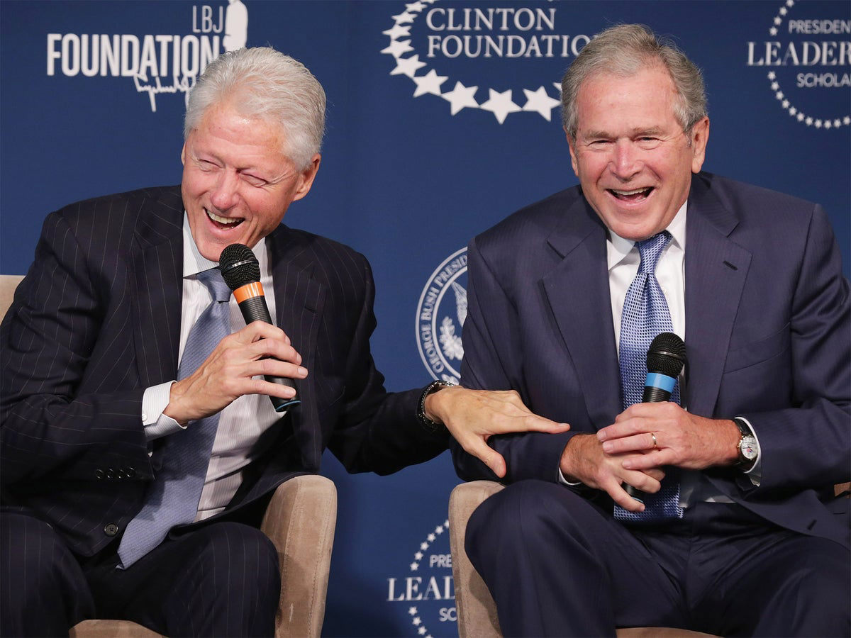 Bill Clinton defends George W Bush over his endorsement decision Bill Clinton defends George W Bush over his endorsement decision