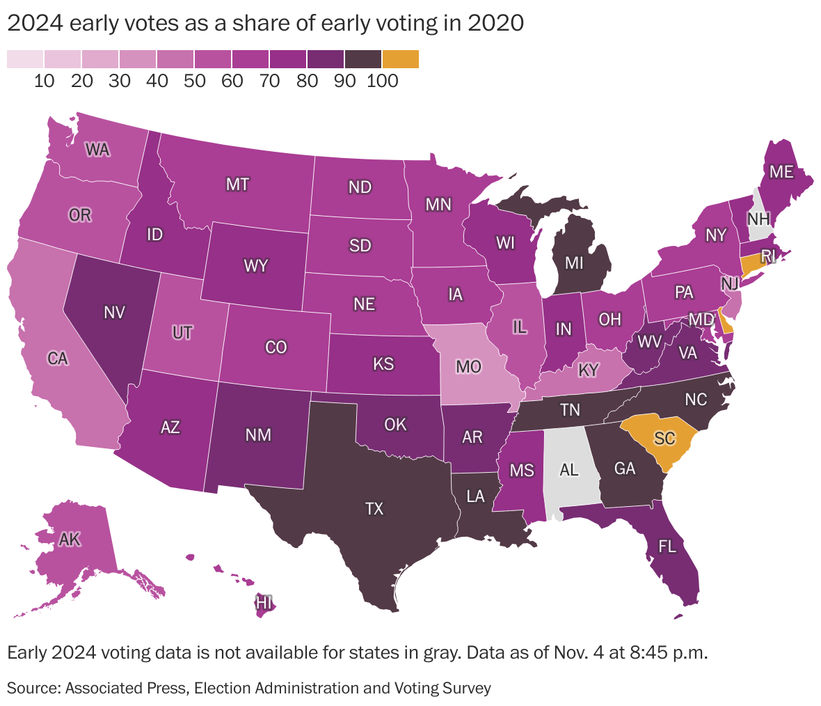 More than 84 million Americans cast a ballot before Election Day More than 84 million Americans cast a ballot before Election Day