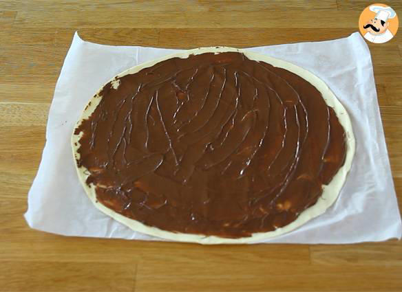 Puff pastry palmiers with chocolate spread