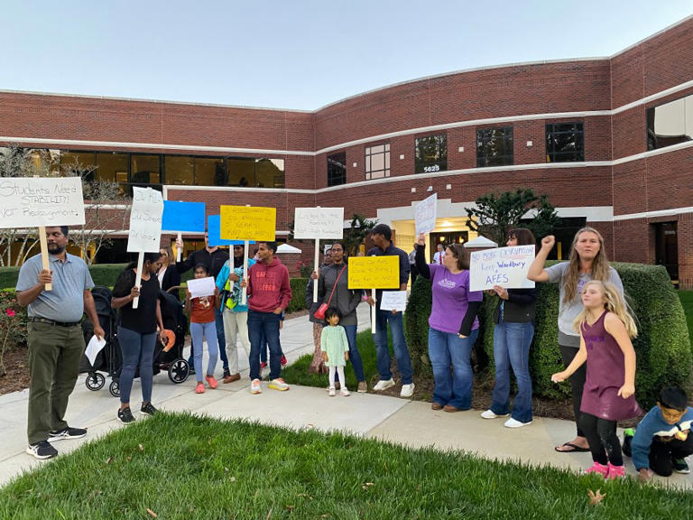 North Carolina parents protest school reassignment plan North Carolina parents protest school reassignment plan