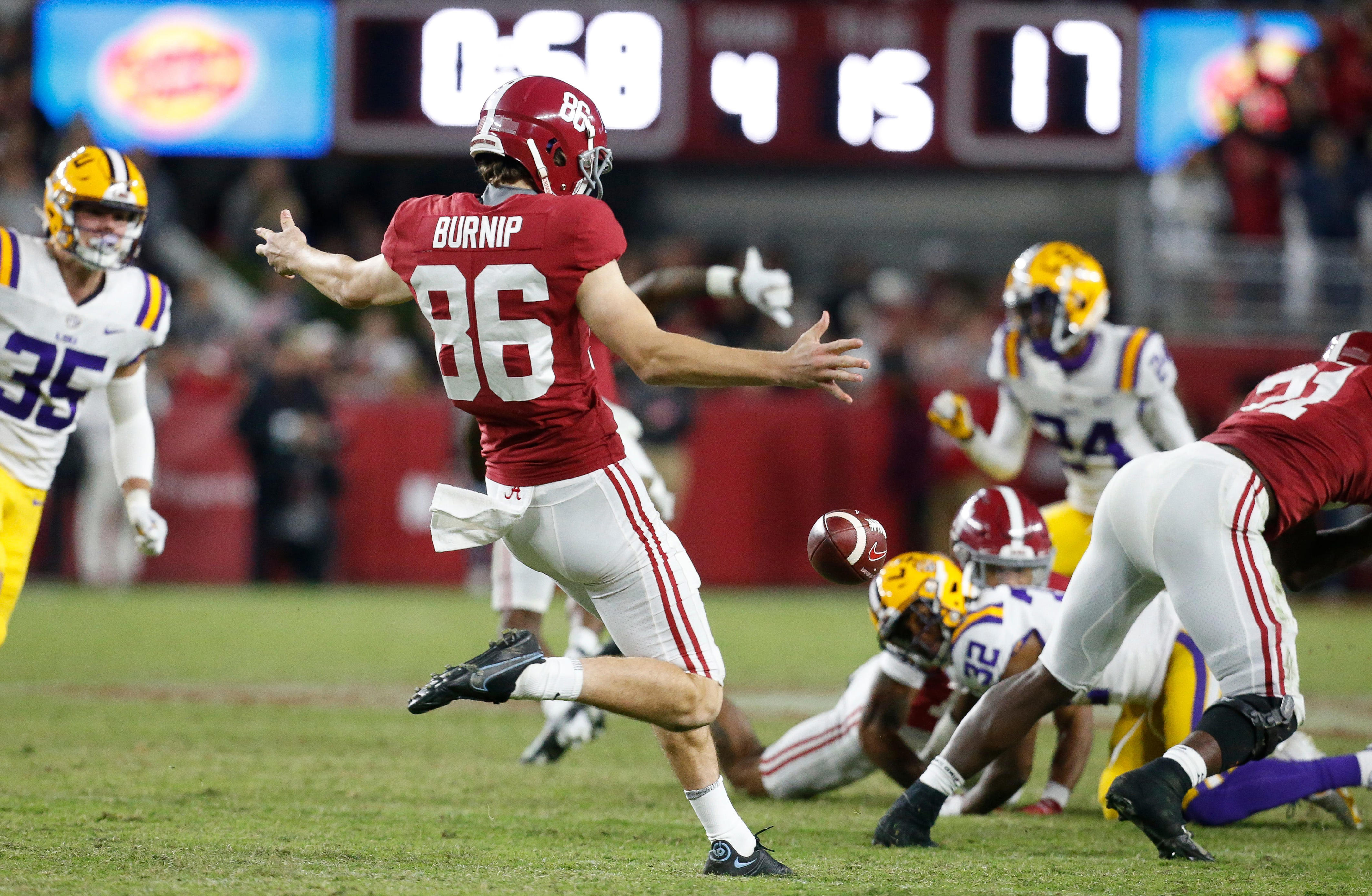 Alabama football punter James Burnip accepts 2025 Reese's Senior Bowl ...