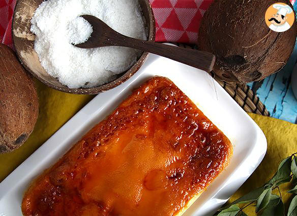 Flan de coco en microondas en 8 minutos