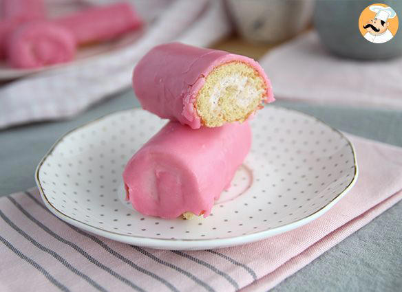 Pantera Rosa caseras, mini brazos de gitano de fresa