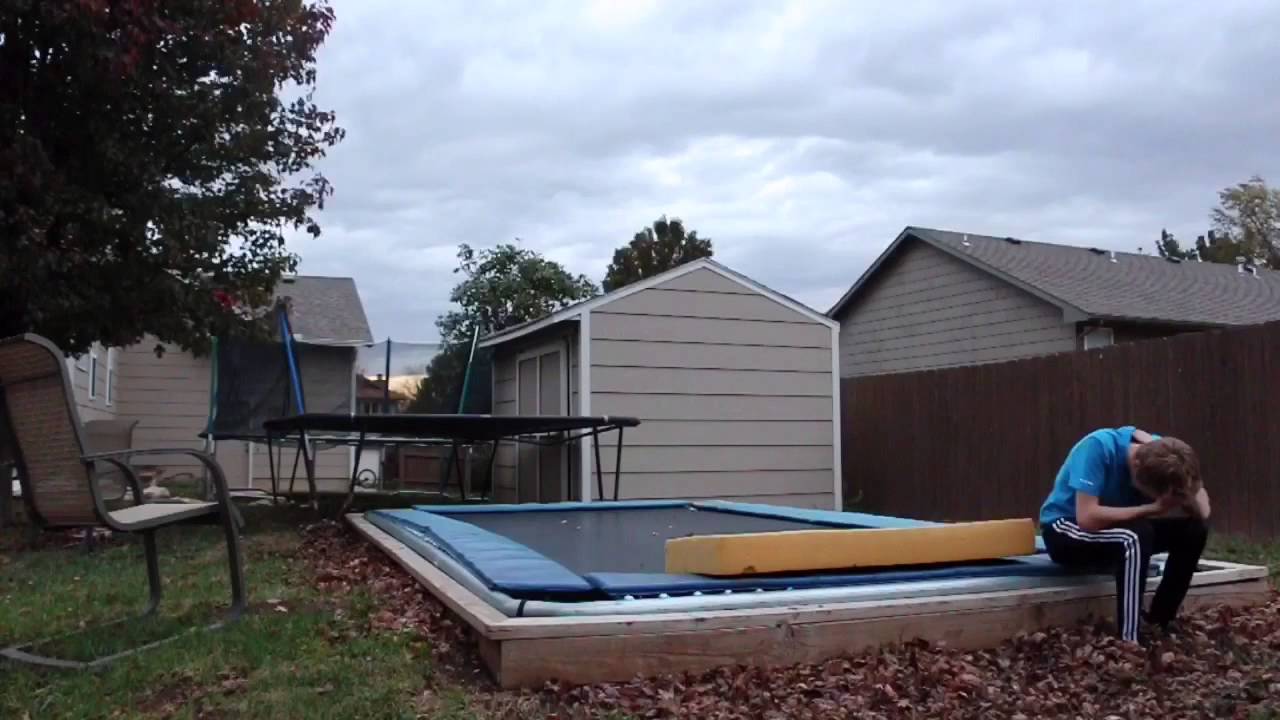 Triple Ball-Out Fail on Backyard Trampoline