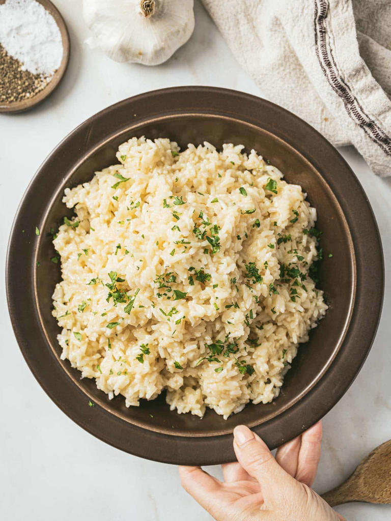 Creamy Garlic Parmesan Rice