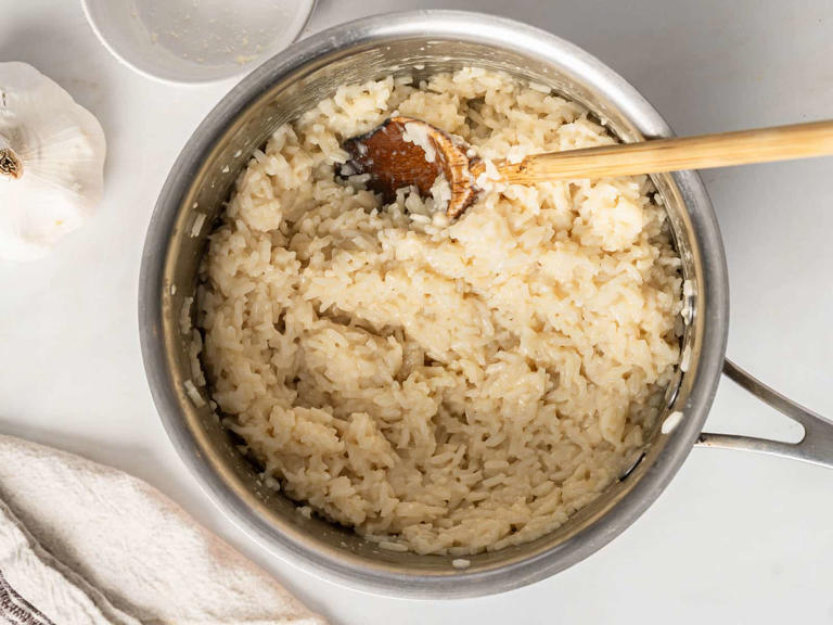 Creamy Garlic Parmesan Rice