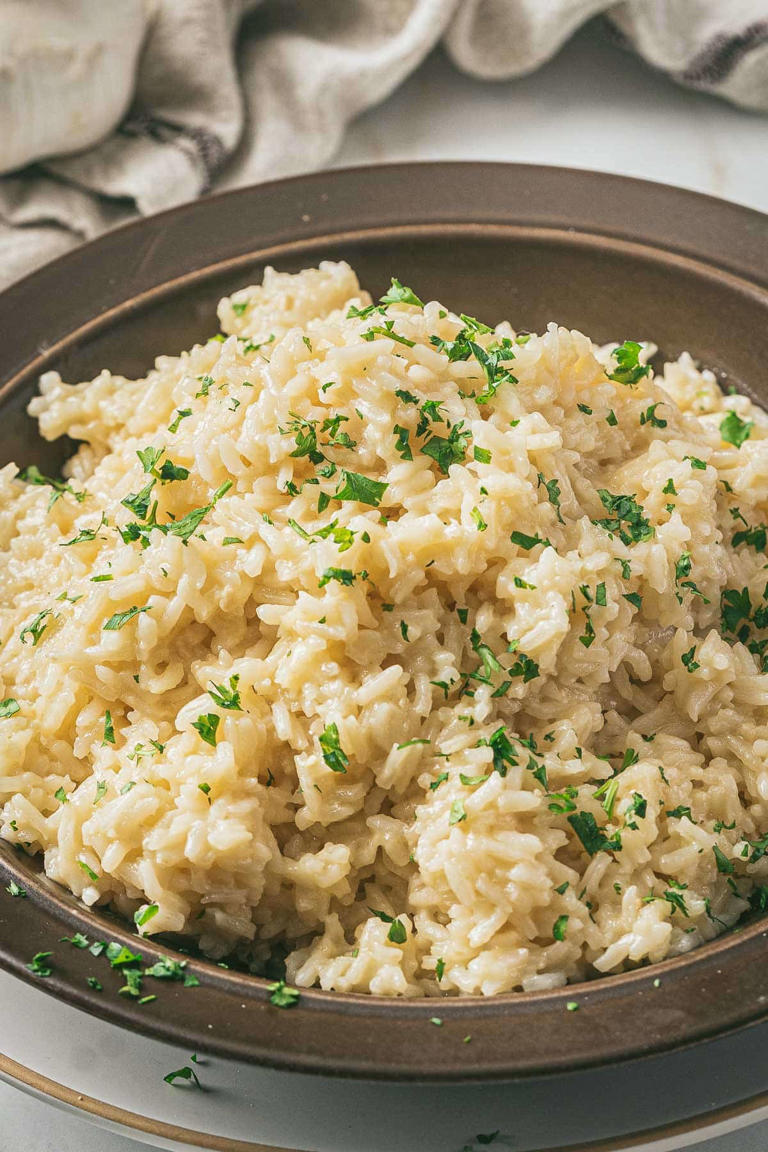 Creamy Garlic Parmesan Rice