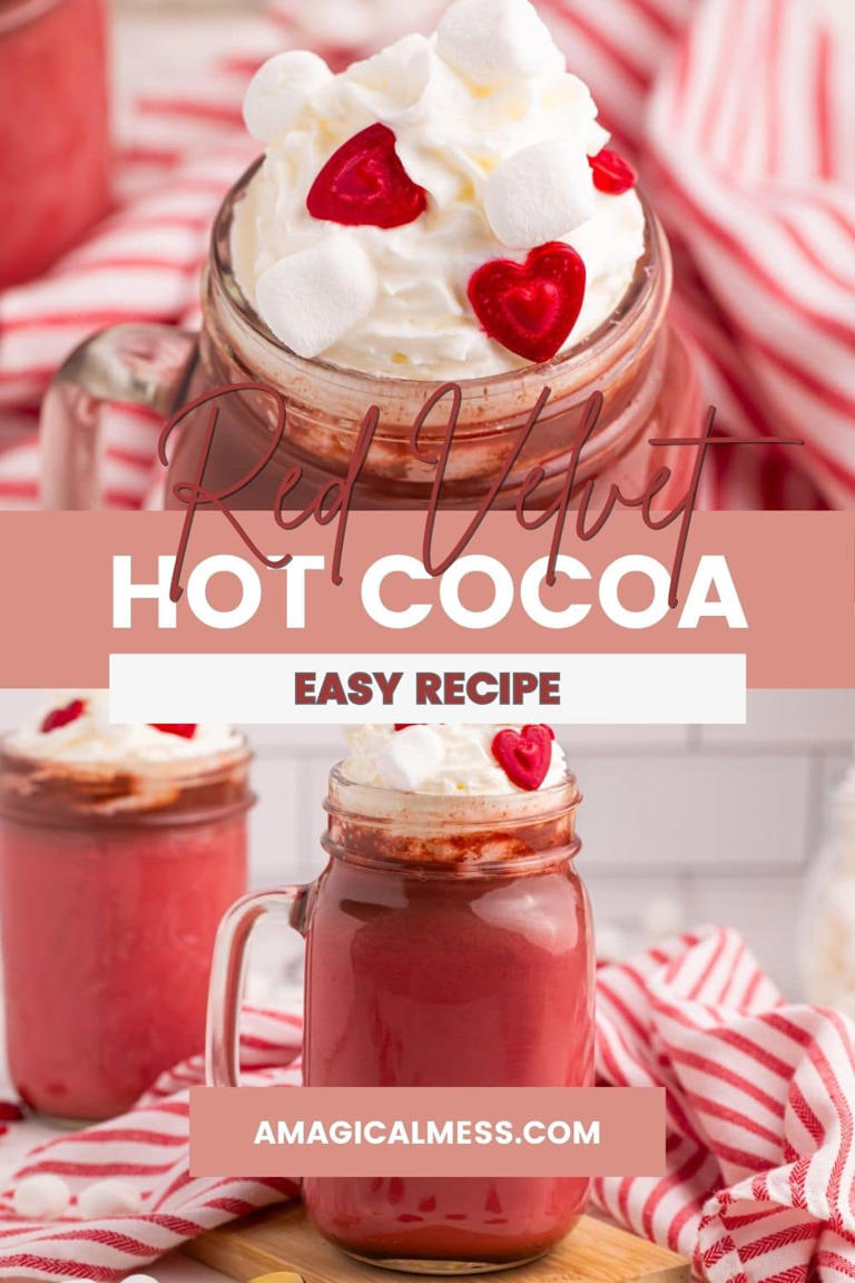 Creamy Red Velvet Hot Chocolate Recipe