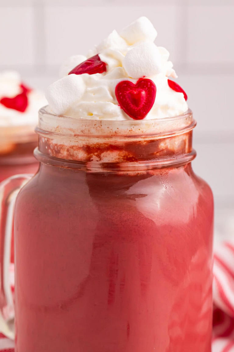 Creamy Red Velvet Hot Chocolate Recipe