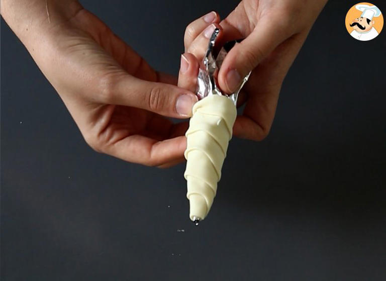 Carrot shaped croissant cones : a cute easter appetizer with goat ...