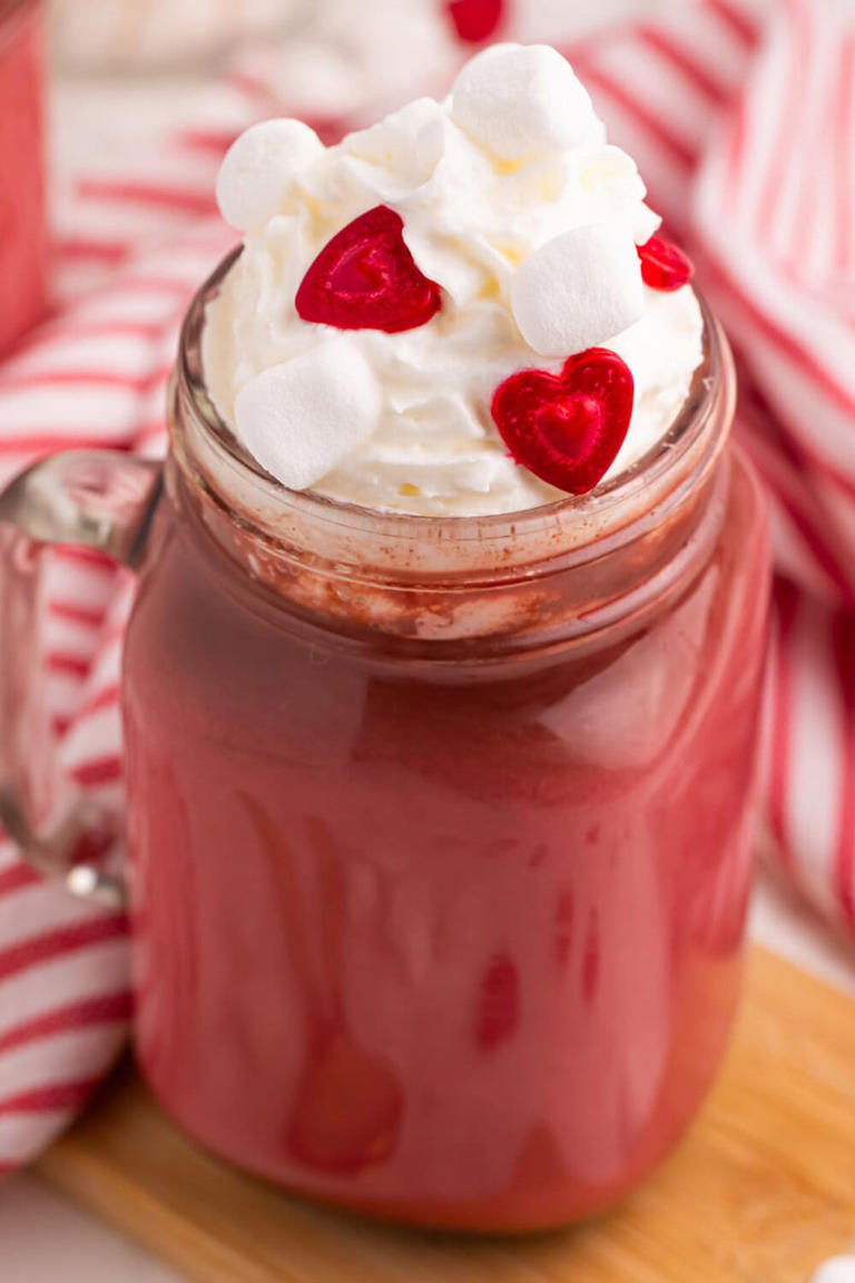 Creamy Red Velvet Hot Chocolate Recipe