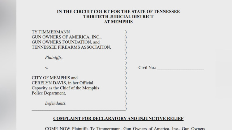 Memphis City Council pushes back on gun lobbying group over lawsuit in ... Memphis City Council pushes back on gun lobbying group over lawsuit in ...