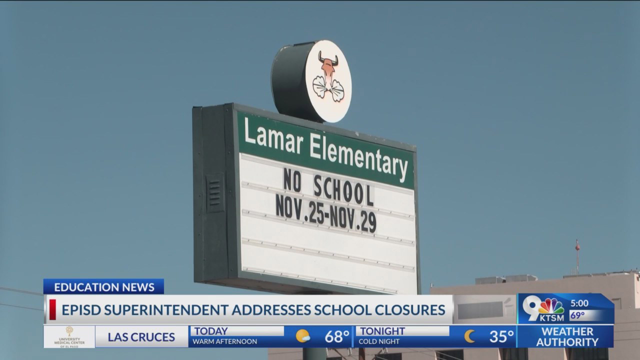 EPISD superintendent addresses school closures EPISD superintendent addresses school closures