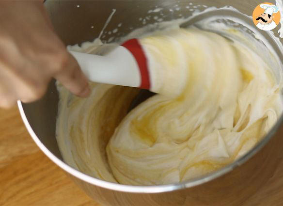 Tronco de mango y frambuesa
