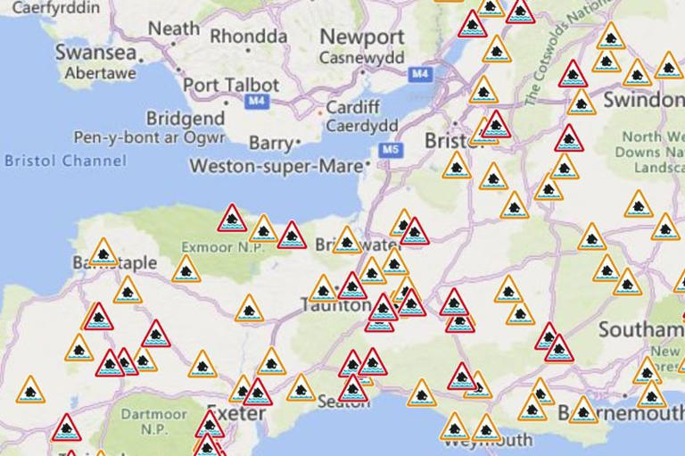 Storm Bert flood warnings issued across Bristol area Storm Bert flood warnings issued across Bristol area