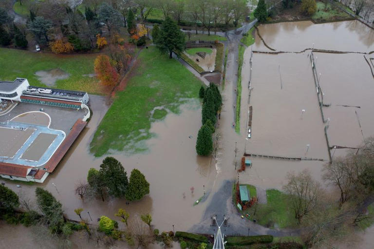 Pontypridd Lido devastated in Storm Bert flooding
