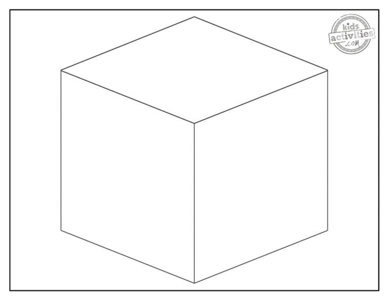 Free Cube Outline Template