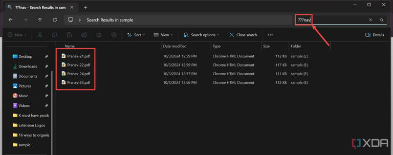 Find files in File Explorer