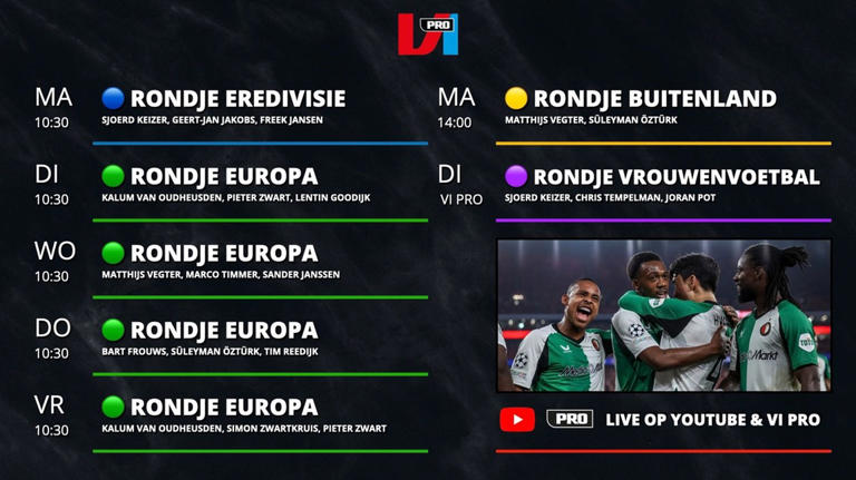 Voetbal op tv: op deze zender kijk je dinsdag naar Man City-Feyenoord Voetbal op tv: op deze zender kijk je dinsdag naar Man City-Feyenoord