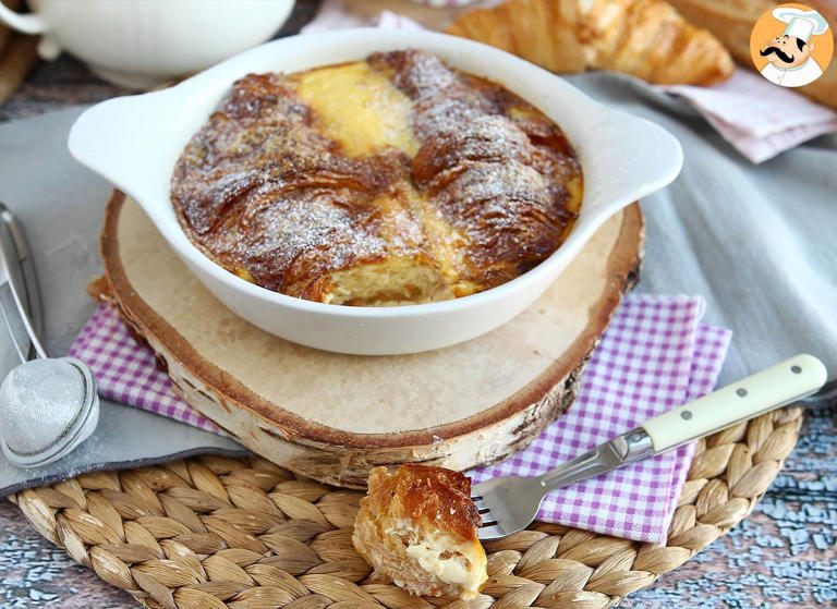Baked french toast croissants
