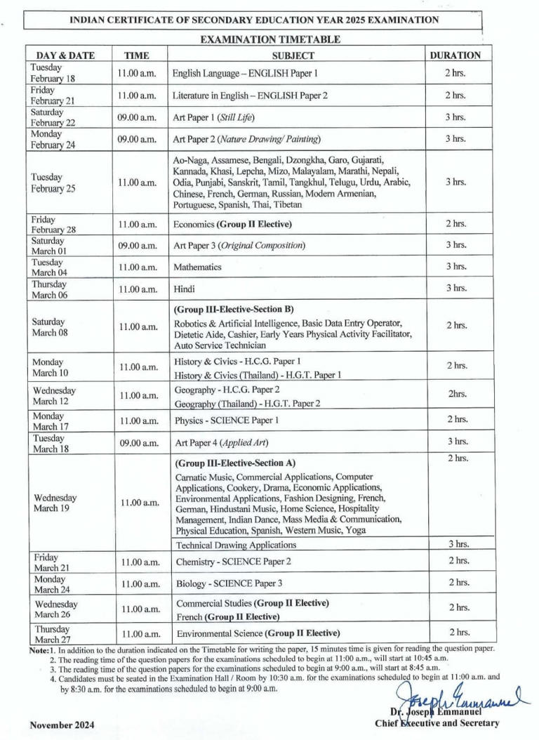 ICSE, ISC board exam date sheet 2025 released at cisce.org: Check ... ICSE, ISC board exam date sheet 2025 released at cisce.org: Check ...