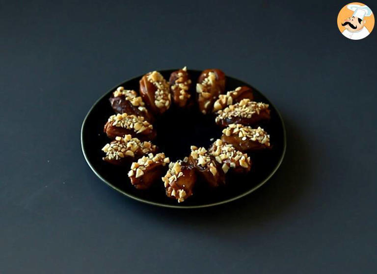 Homemade healthy snickers bars with dates