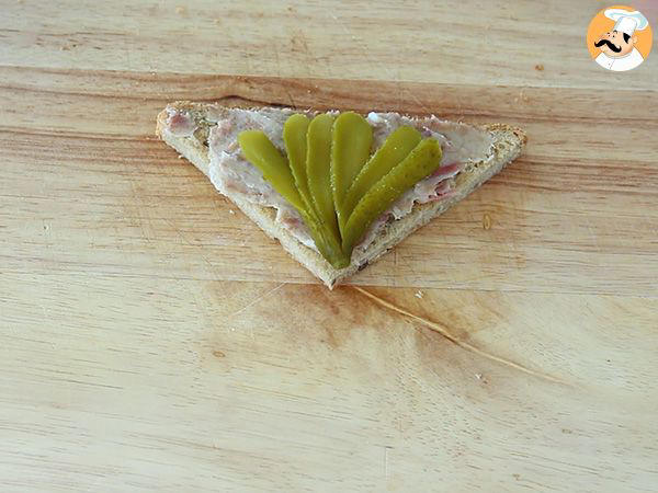 Paté and pickles toast