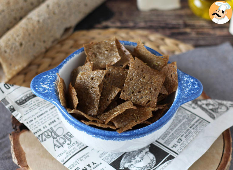 Chips de crepes de sarraceno. assou, tá pronto!