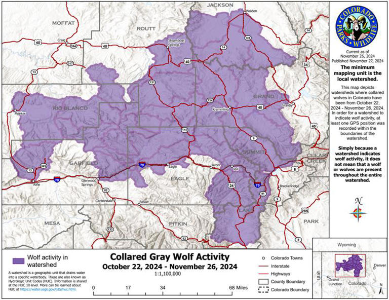 New map shows wolves spreading toward Colorado’s borders