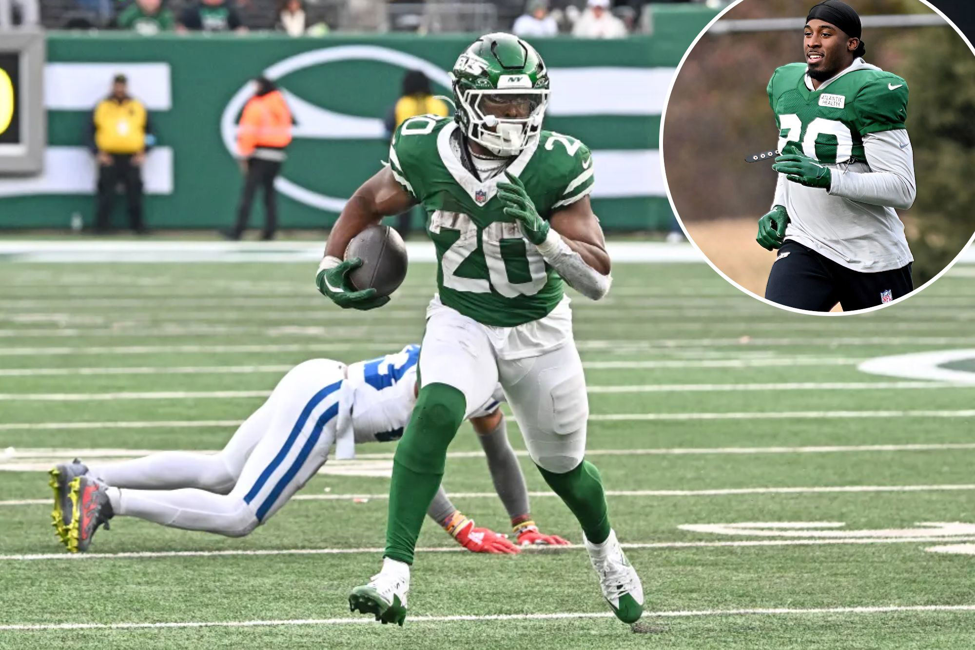 Breece Hall back at Jets practice after knee injury concerns Breece Hall back at Jets practice after knee injury concerns