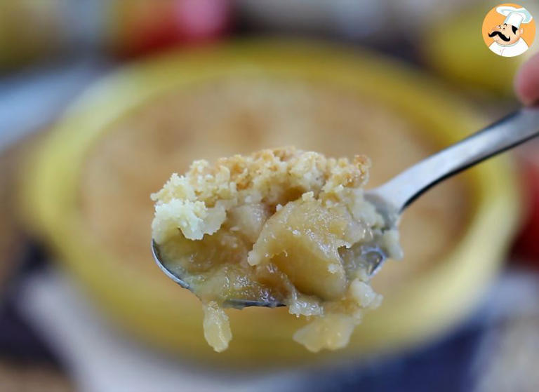 Extra crunchy and melting apple pear crumble