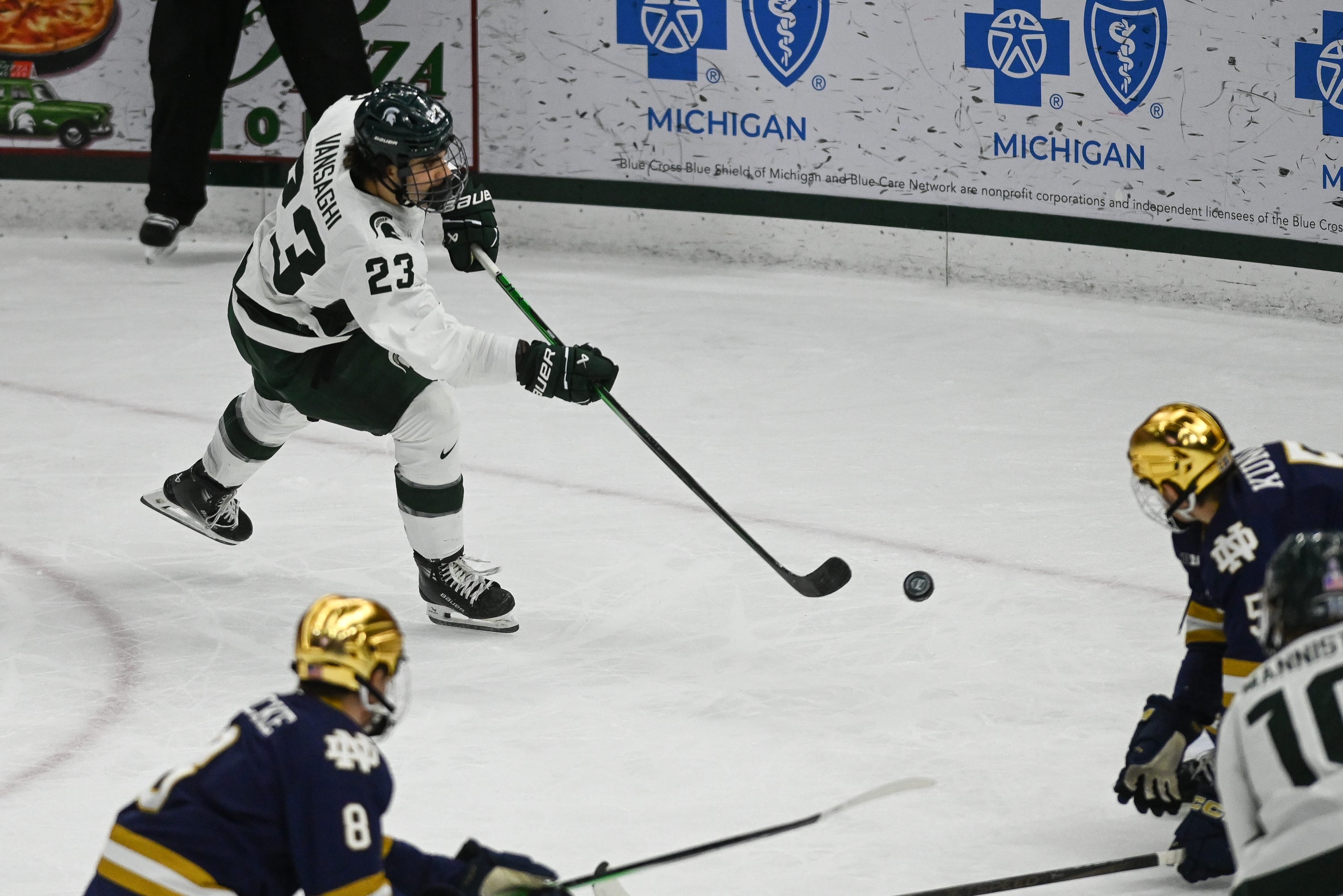 Back to back! MSU hockey tops Irish, clinches at least share of 2nd ...
