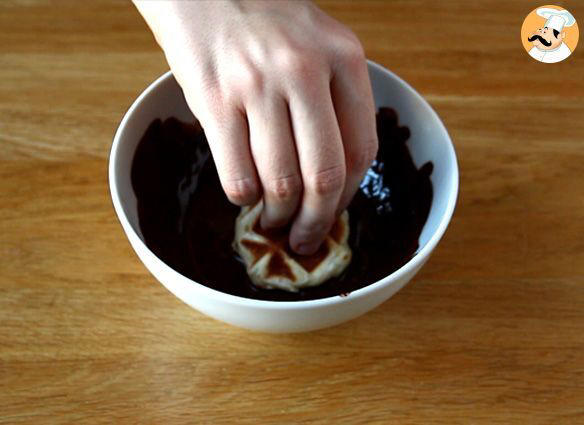 Mini chocolate waffles