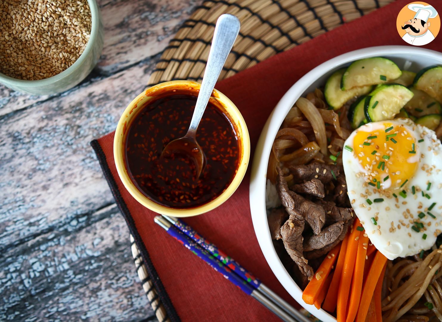 Exotic number cake with mango and passion fruit