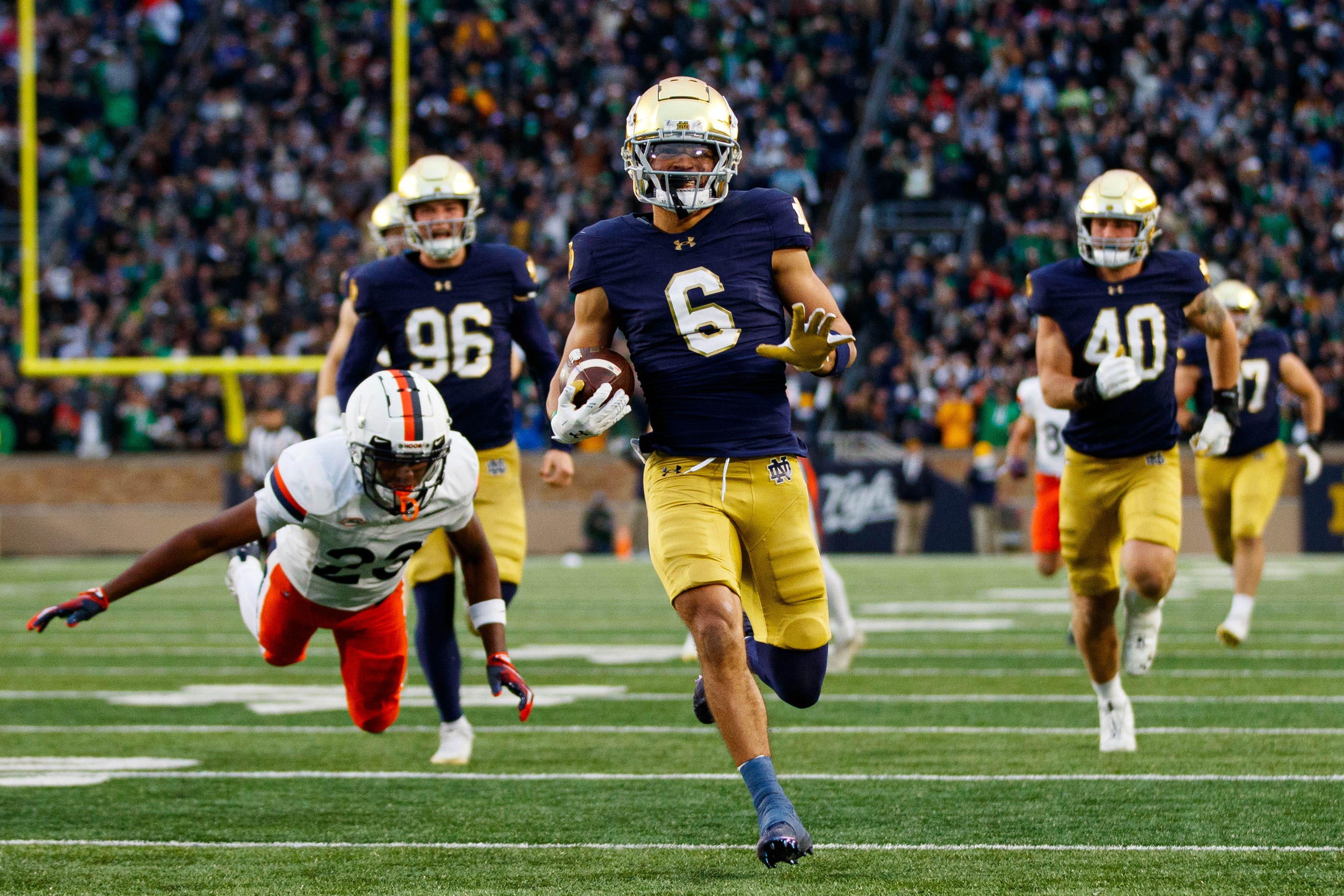 Who is Jordan Faison? Meet Notre Dame two-sport athlete who plays ...