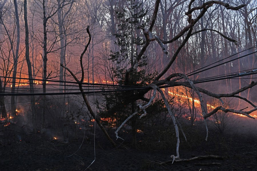 Downed power lines cause outages and brush fire in Haddam Downed power lines cause outages and brush fire in Haddam