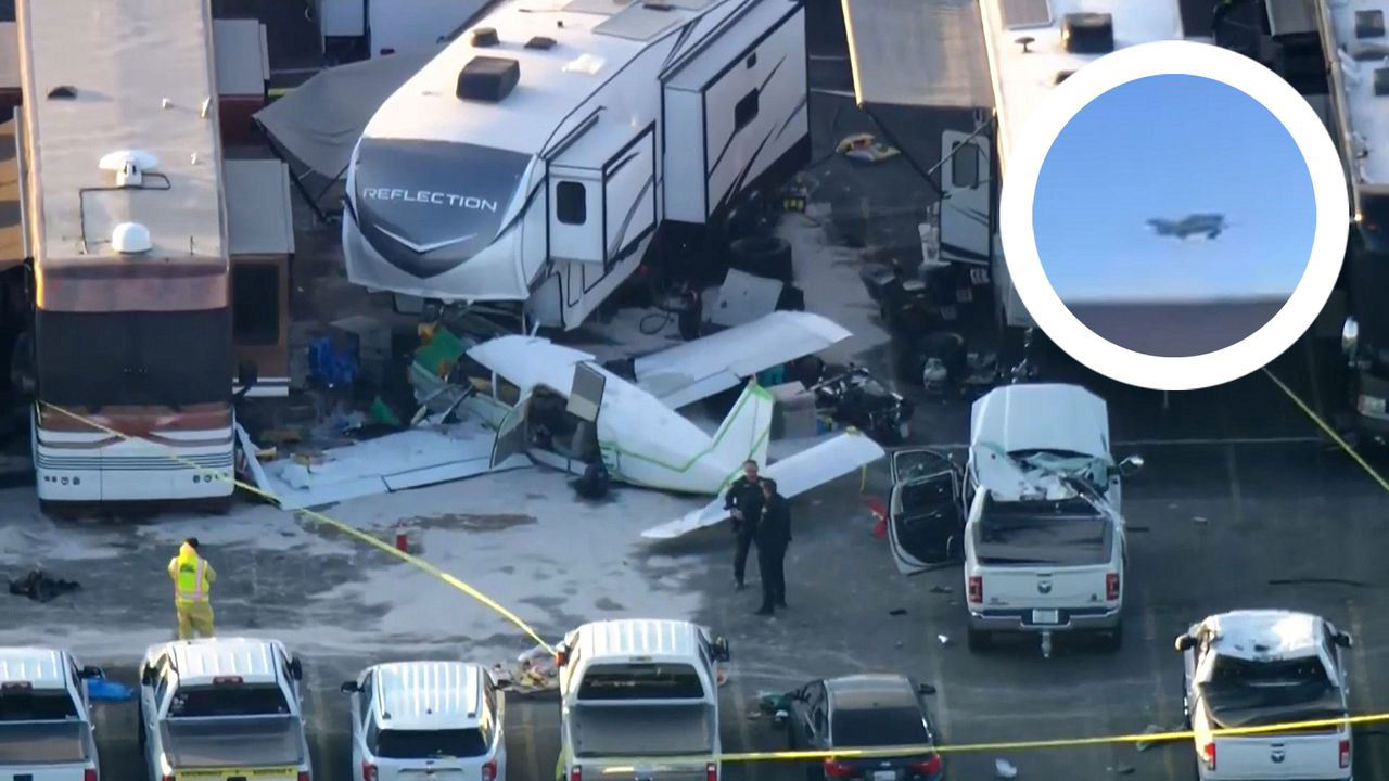 Small plane crashes into Pomona Fairplex in California during drag ... Small plane crashes into Pomona Fairplex in California during drag ...