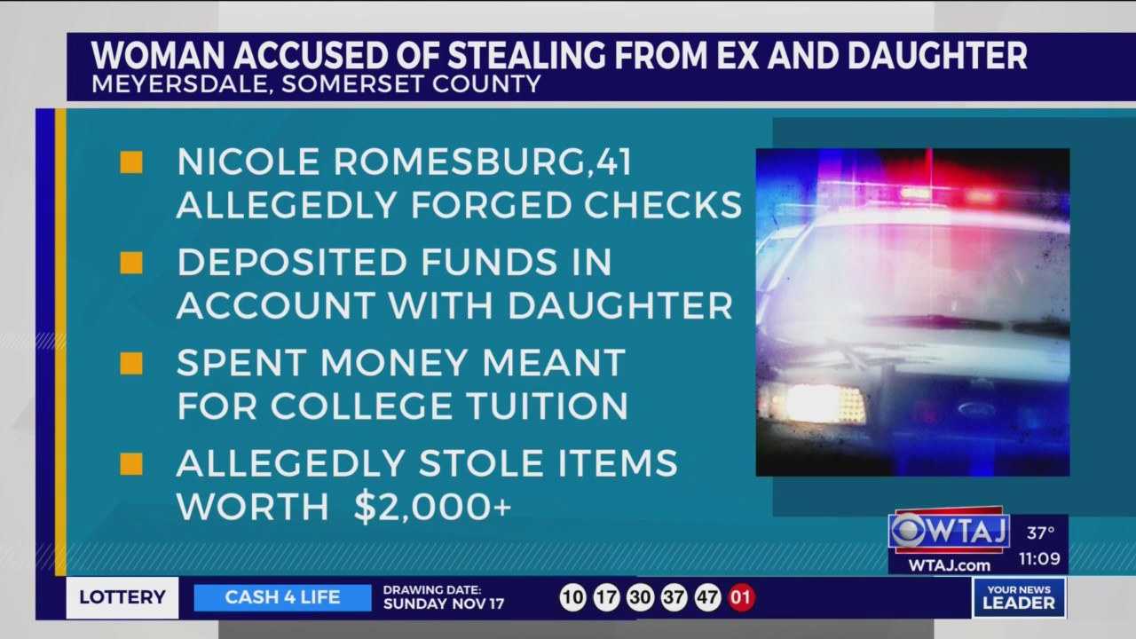 Warrant: Somerset County woman accused of stealing from ex, daughter's ... Warrant: Somerset County woman accused of stealing from ex, daughter's ...