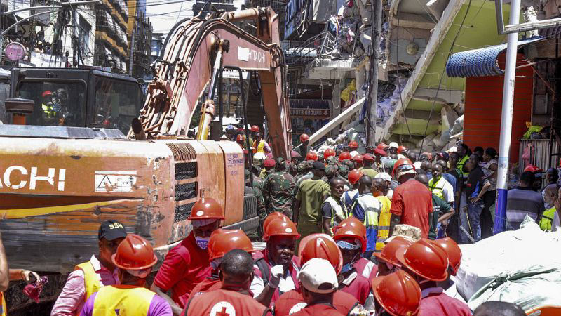 Tanzanie : au moins 13 morts dans un effondrement d'immeuble Tanzanie : au moins 13 morts dans un effondrement d'immeuble
