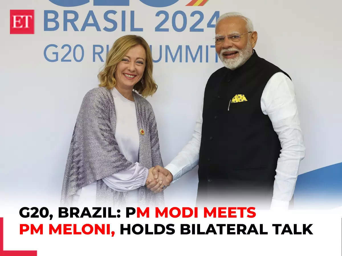 PM Modi meets with Italian PM Giorgia Meloni in Brazil, holds bilateral ... PM Modi meets with Italian PM Giorgia Meloni in Brazil, holds bilateral ...
