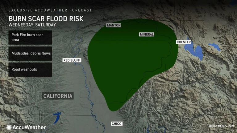 Atmospheric River Risks Flash Flooding, Mudslides in California Burn Zones