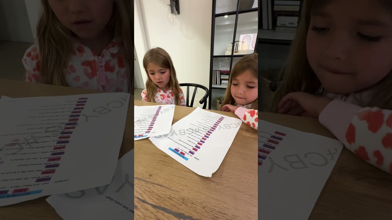 Ambitious twins practice their dramatic acting scenes together at home