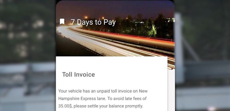New Hampshire DOT warns of scam texts claiming person has unpaid tolls New Hampshire DOT warns of scam texts claiming person has unpaid tolls