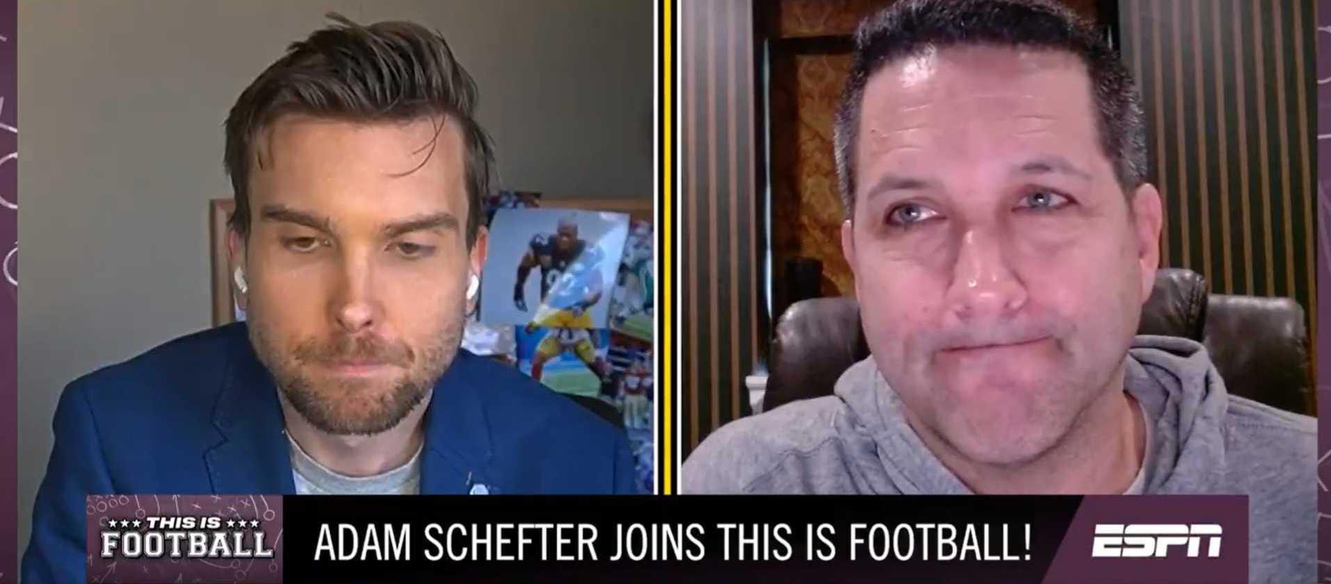 Adam Schefter awkwardly reveals he once broke NFL news after being with ... Adam Schefter awkwardly reveals he once broke NFL news after being with ...