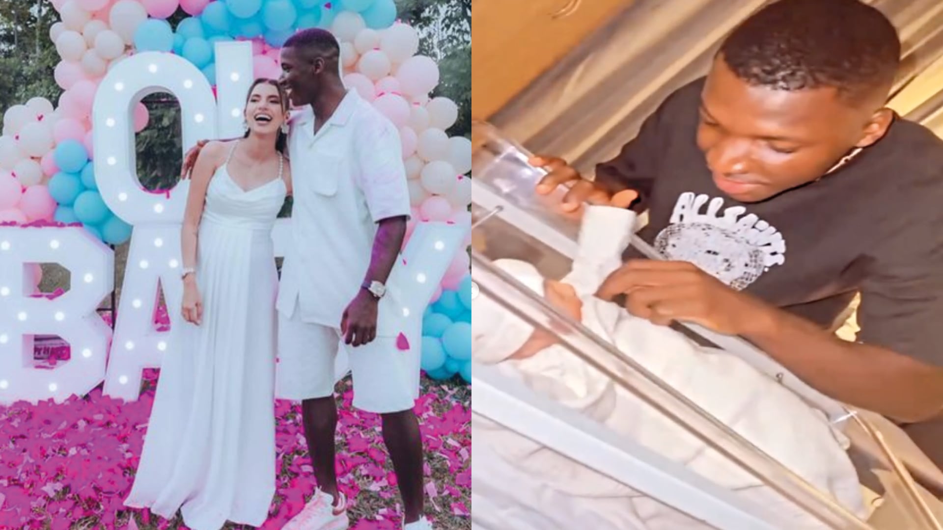 ¡Ya nació ‘la bebé Moi’!: Moisés Caicedo mostró las primeras imágenes de su hija