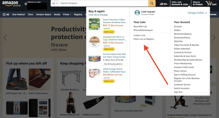 How to Find a Registry on Amazon