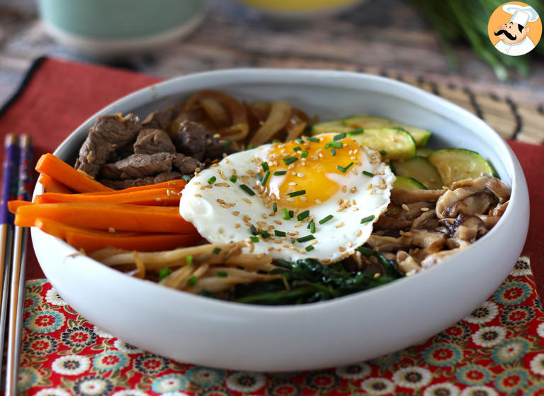 Bibimbap, the traditional korean dish
